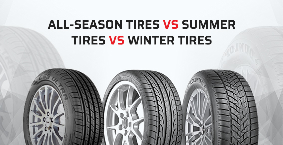 All-season Tires vs. Summer tires vs. Winter Tires