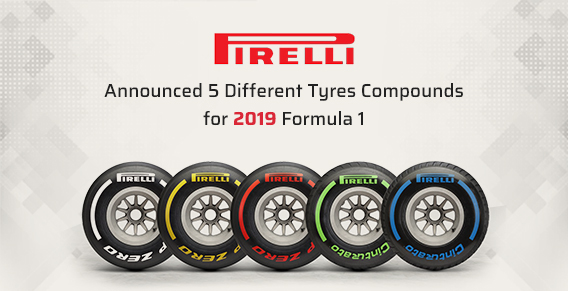Pirelli Announced 5 Different Tyres Compounds for 2019 Formula 1