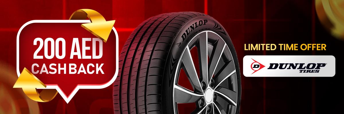 Buy Dunlop Tyres & Get AED 200 Instant Cashback in UAE